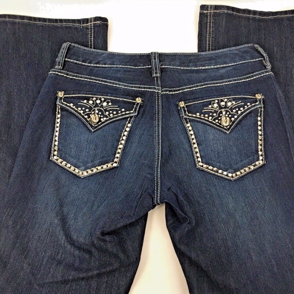 Nine West | Jeans | Nine West Low Rise Dark Bootcut Embellished Jeans ...